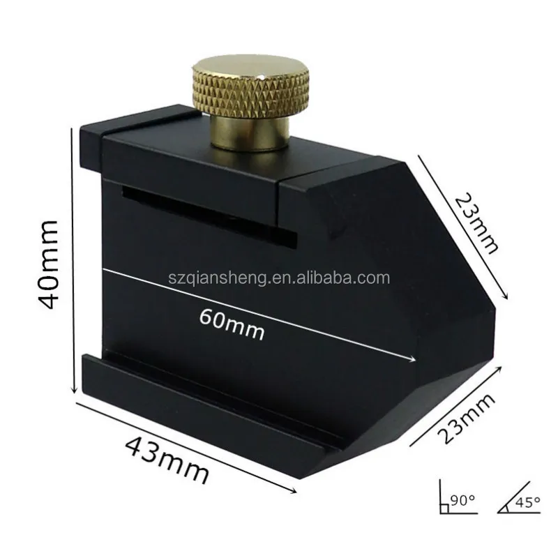 Angle Scriber Steel Ruler Positioning Block for Woodworking