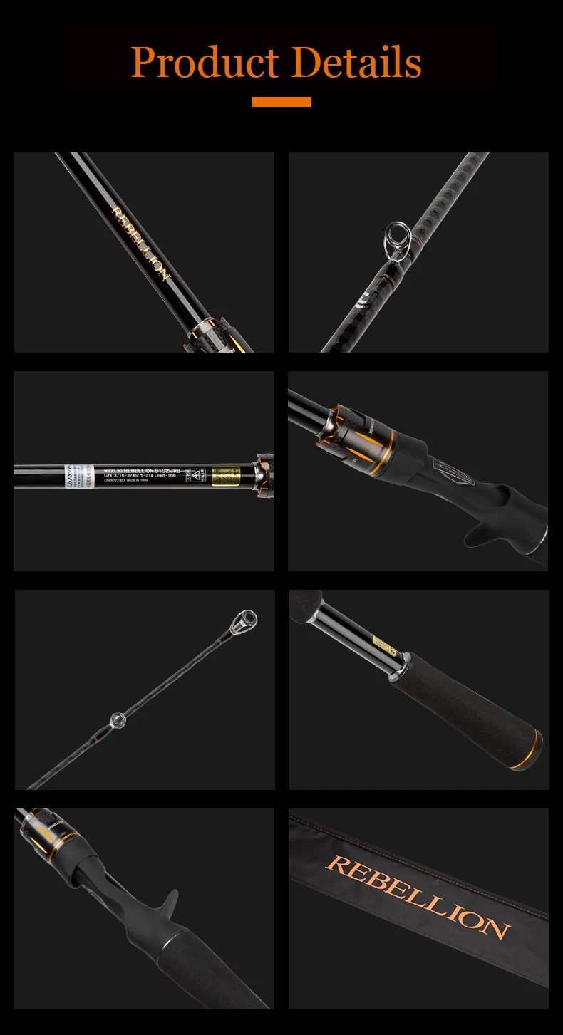 DAIWA-REBELLION Fishing Rods - Superior Carbon Fiber Blanks