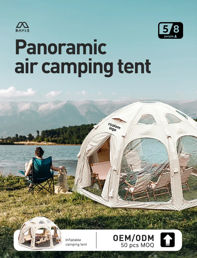 Bayes Camping Air Dome Pump Tents Inflatable Canvas Cabin Custom ...