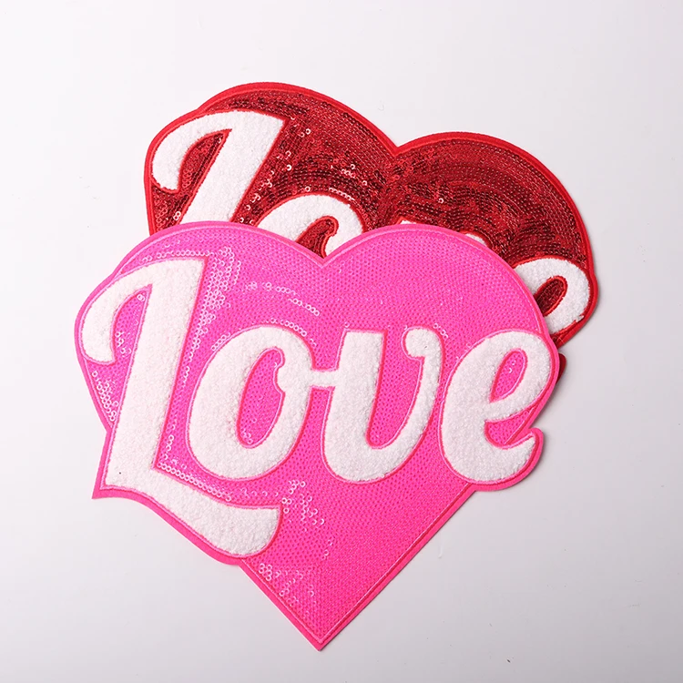 Wholesale 2024 Valentine's Day Love Embroidered Patches 10 Inch Big ...