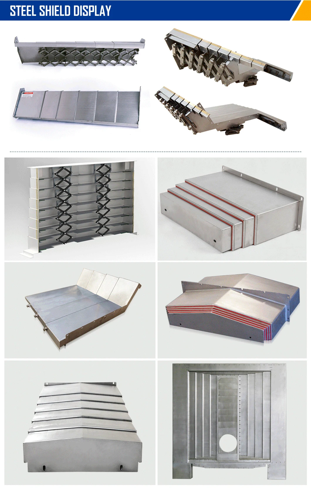 Cnc Machine Guideway Steel Telescopic Protect Slide Way Bellow Cover ...