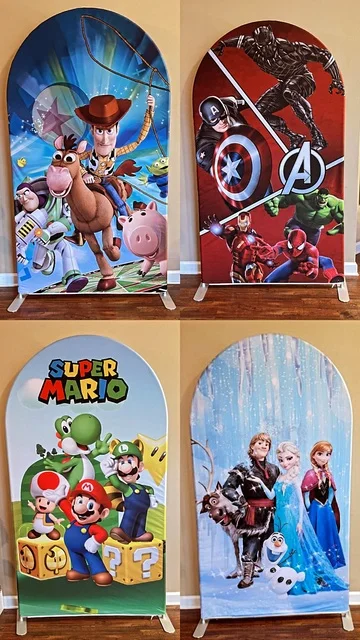 Customized White Aluminum Frame Arch Backdrop Decoration Cartoon ...