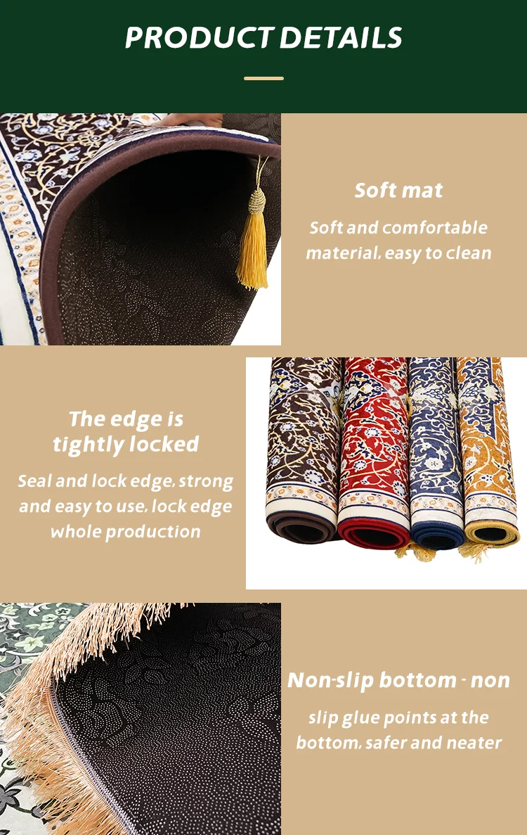 Foldable Muslim Mat with Backrest - Perfect for Outdoor Prayers