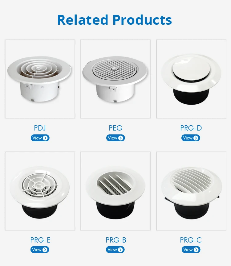 Ventilation Australian ABS Plastic Round Diffuser Cone Grille