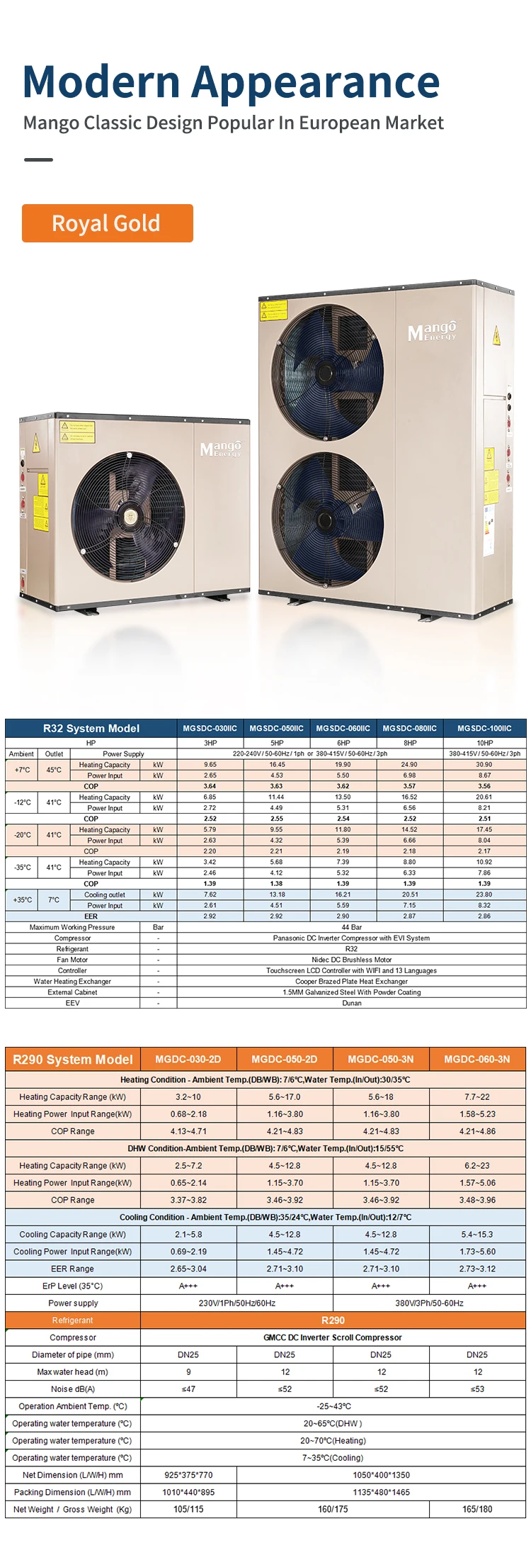 20kw Monobloc R290 Dc Inverter Heat Pump Hot Water Dc Inverter Air Waterheat Pump - Buy Evi Air ...