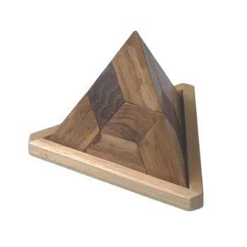 Wooden Triangle Pyramid Iq Pyramid Puzzle - Buy Wooden Pyramid,Wooden ...