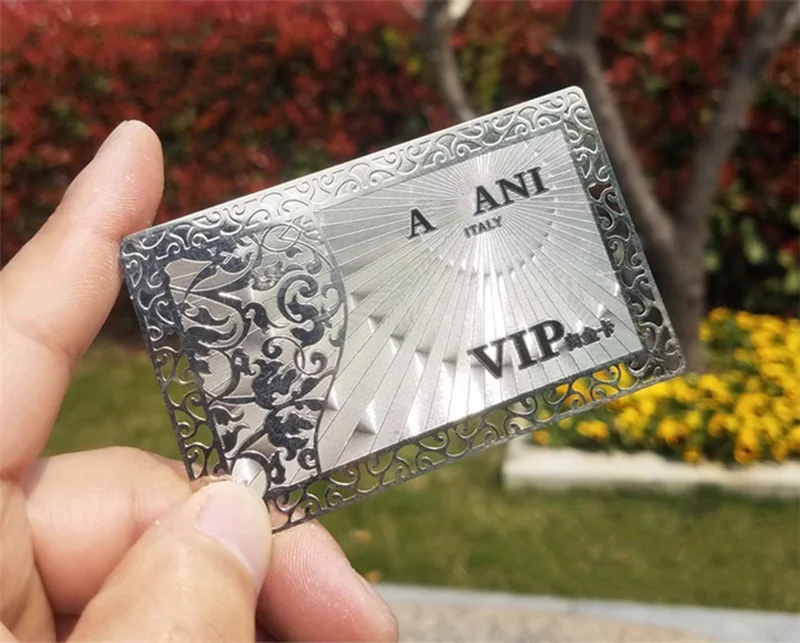 Custom Nfc Blank Metal Metallic Gold Magnetic Business Nfc Visiting ...