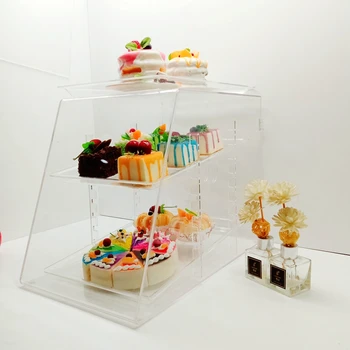 Custom Modern Design Bakery Acrylic Cube Cake Dessert Snack Display ...