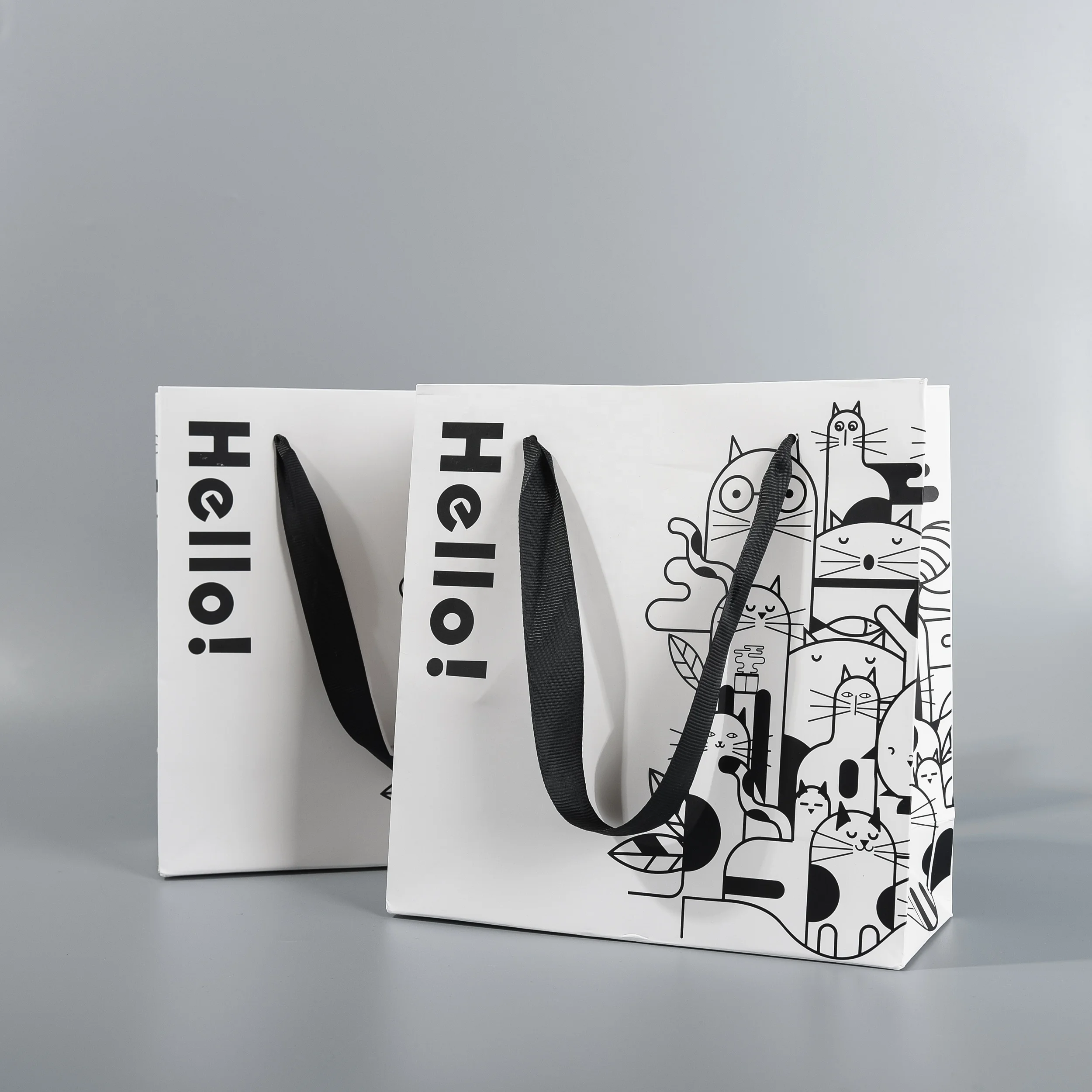 Custom Printed Logo Recyclable Takeaway Fast Food Paper Bag