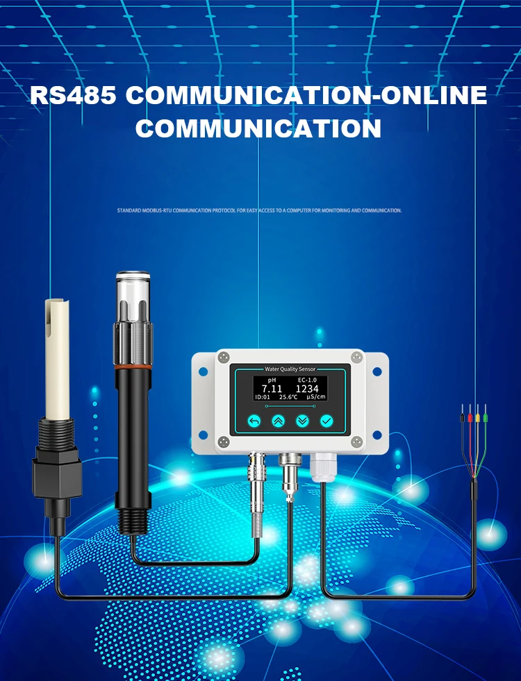 Stainless Steel Electrode Multi-Parameter RS485 PH EC Conductivity ...
