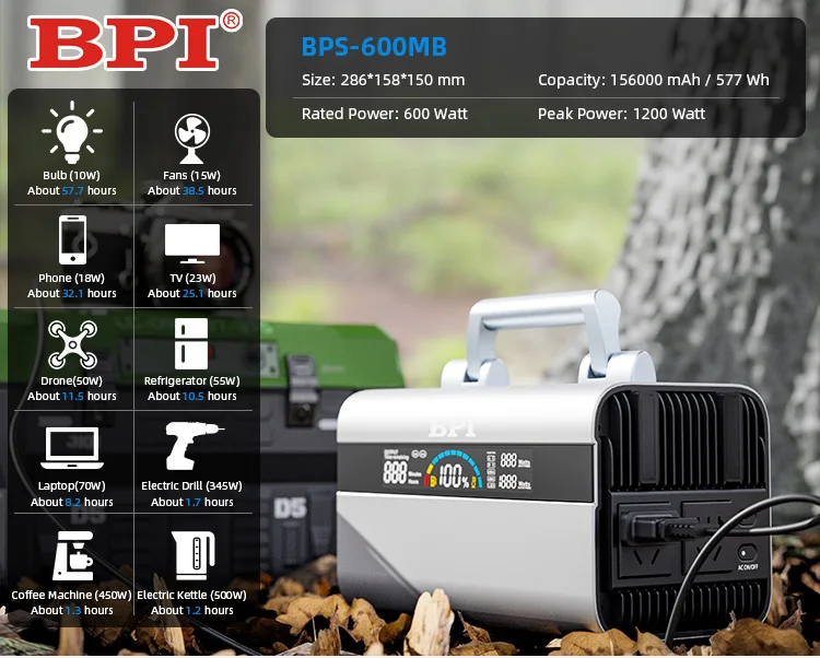 Outdoor Camping Lifepo4 Battery - 300W to 2000W Power Stations