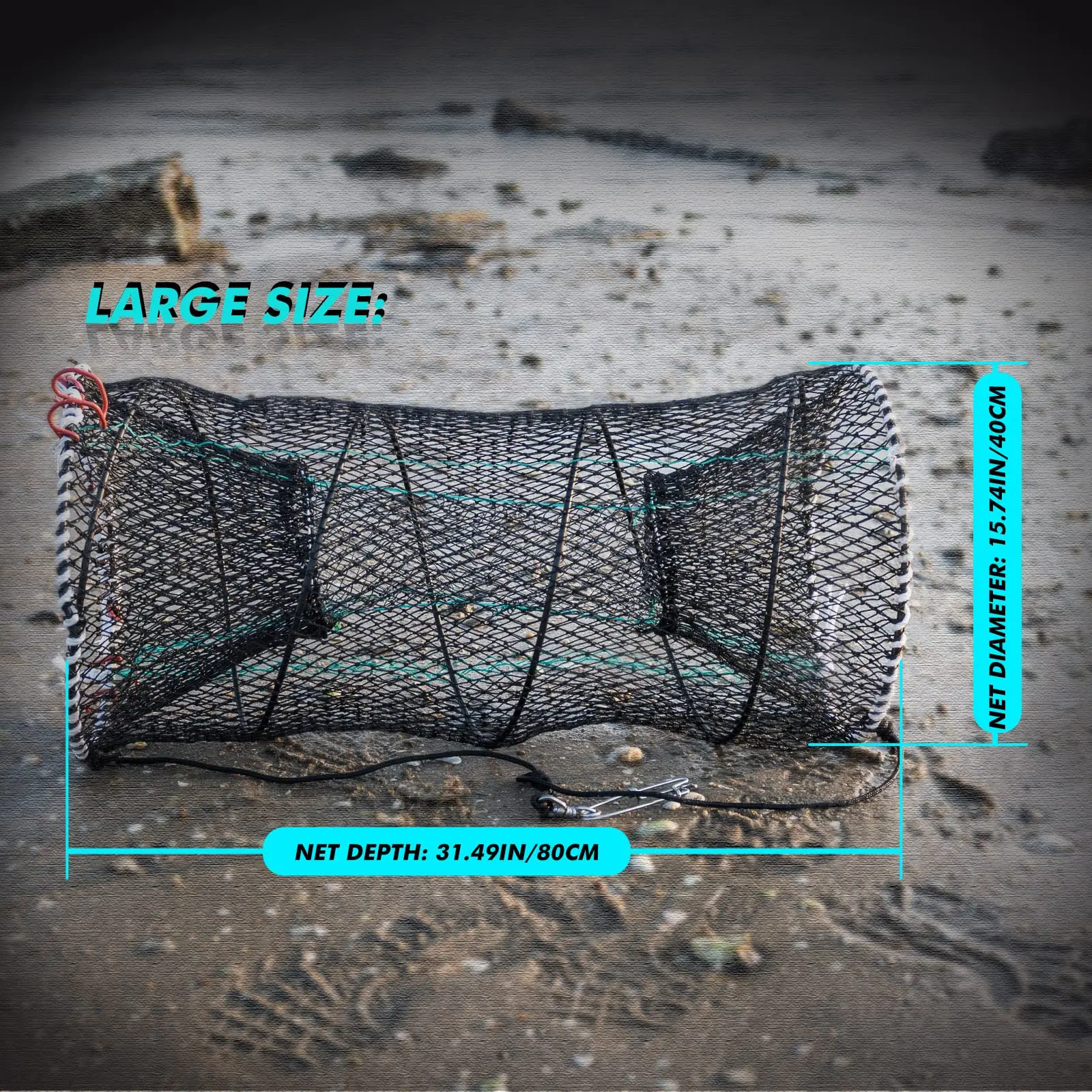 Manufacturers Polyethylene Fish Cage Net Folded Fishing Trap Nets for ...