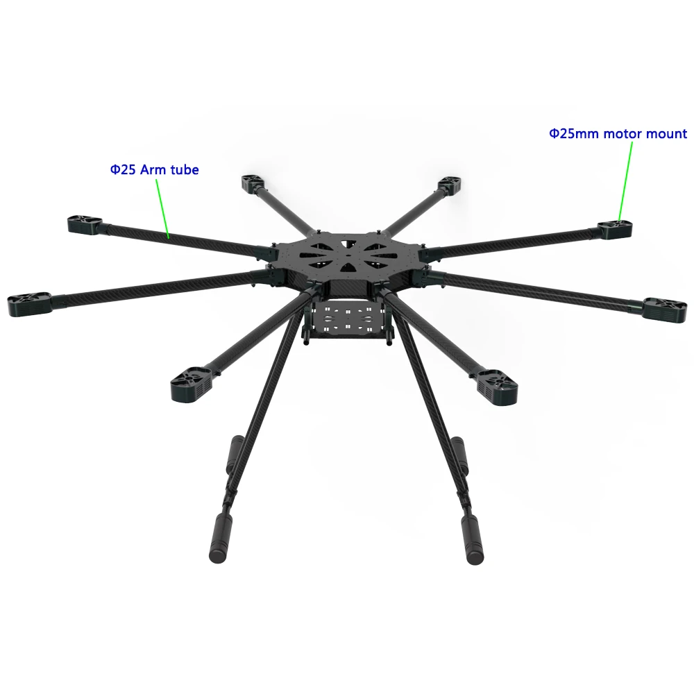 1300mm DIY Folding Octocopter Carbon Fiber Frame for FPV