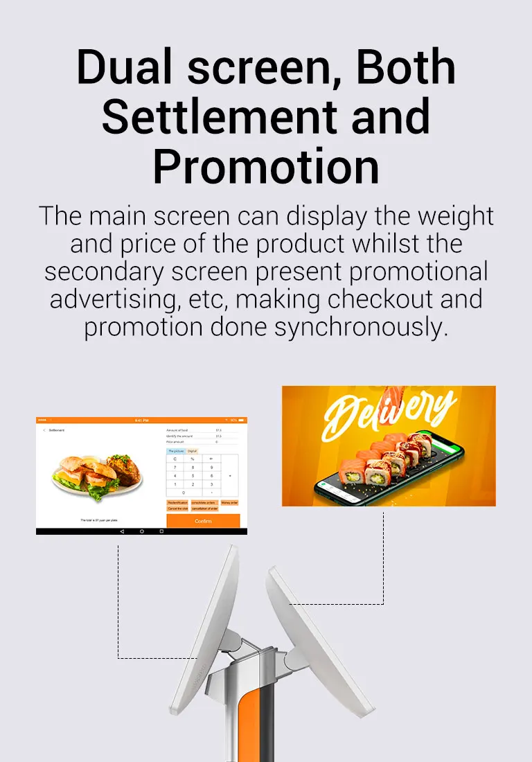 15 Inch Android POS System Telpo Visual Object All In One Touch Screen ...