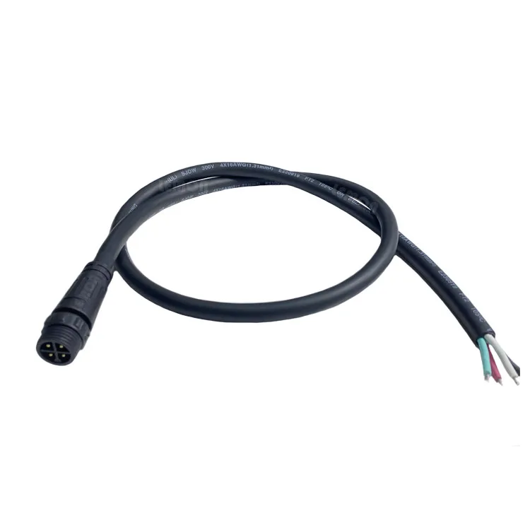 4 Pin Waterproof Connector Cable M16 Male Female Connector To Bare End ...