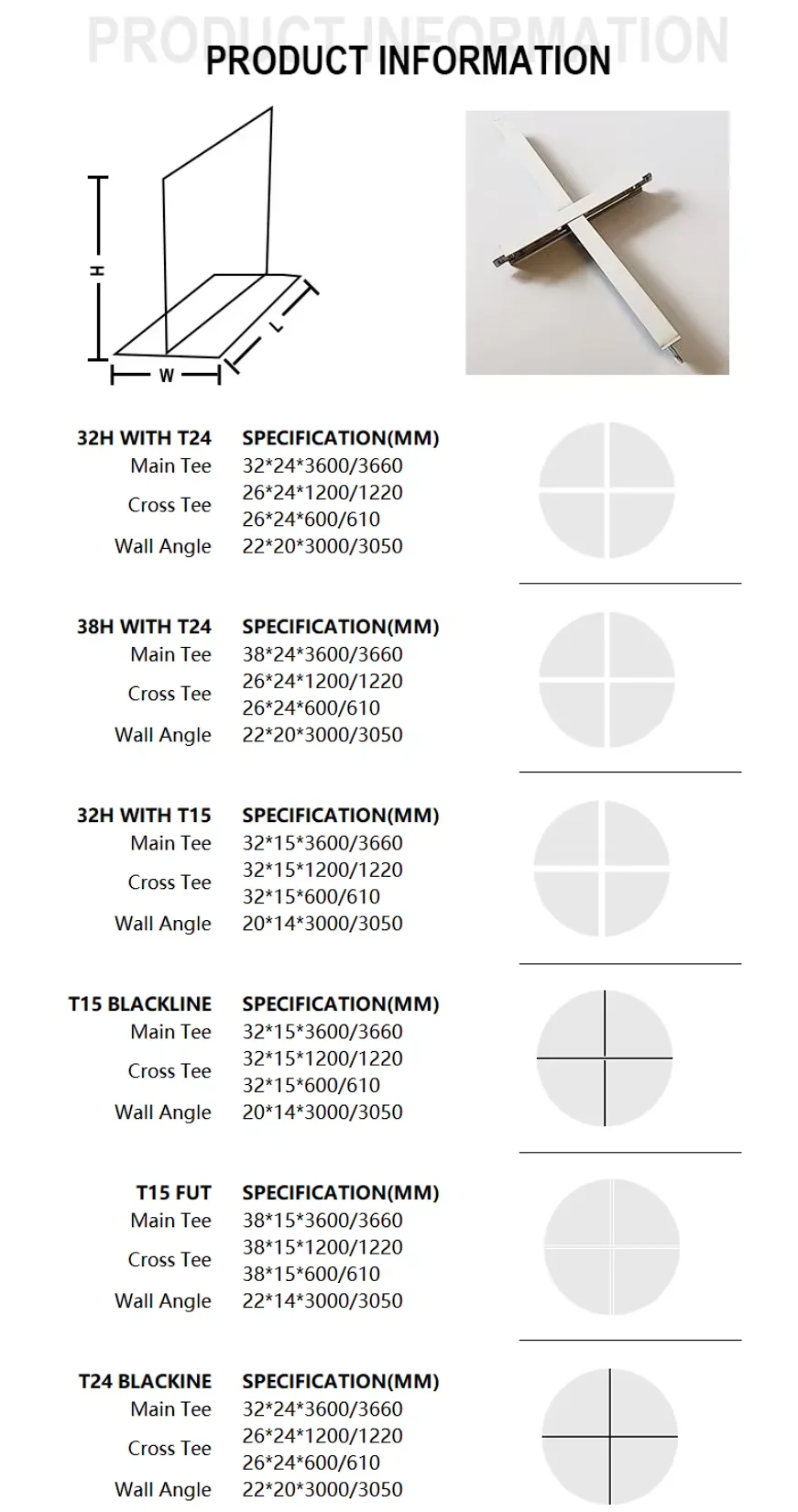 For Dropped Ceilings System Runner 32h Black Groove Shaped Baked Paint ...