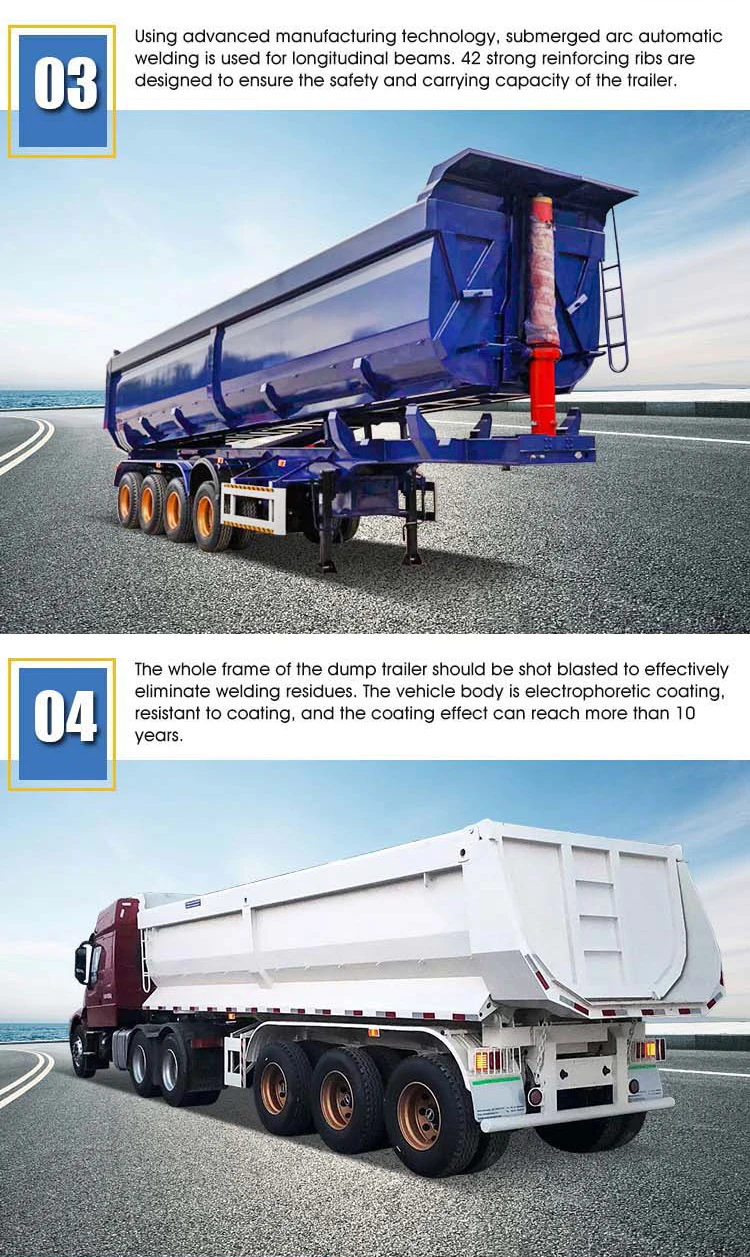 80ton Tipper Trailer Tipper Trailer Rear Dump Truck Semi Trailer For Sale - Buy 3 Axles 80 Tons ...