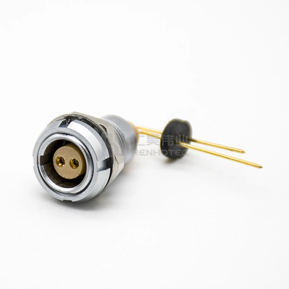 PCB Mount ECG Snap Socket 2 Pin B Series Right Angle Female Self-locking