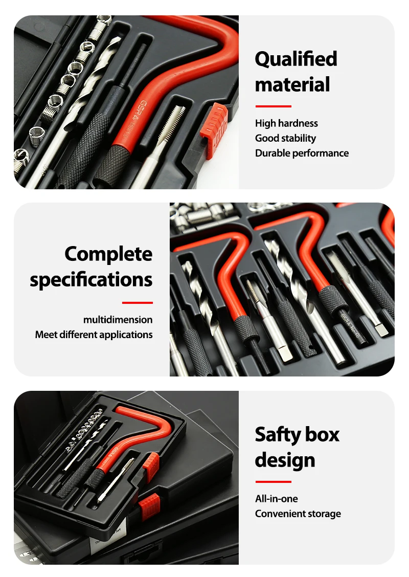 Helicoil Thread Repair Kit - M8 Metric Tool Set for DIY