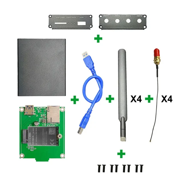 5g Usb Adapter Lte Modem Shell Case Board Kit With 4 Antennas