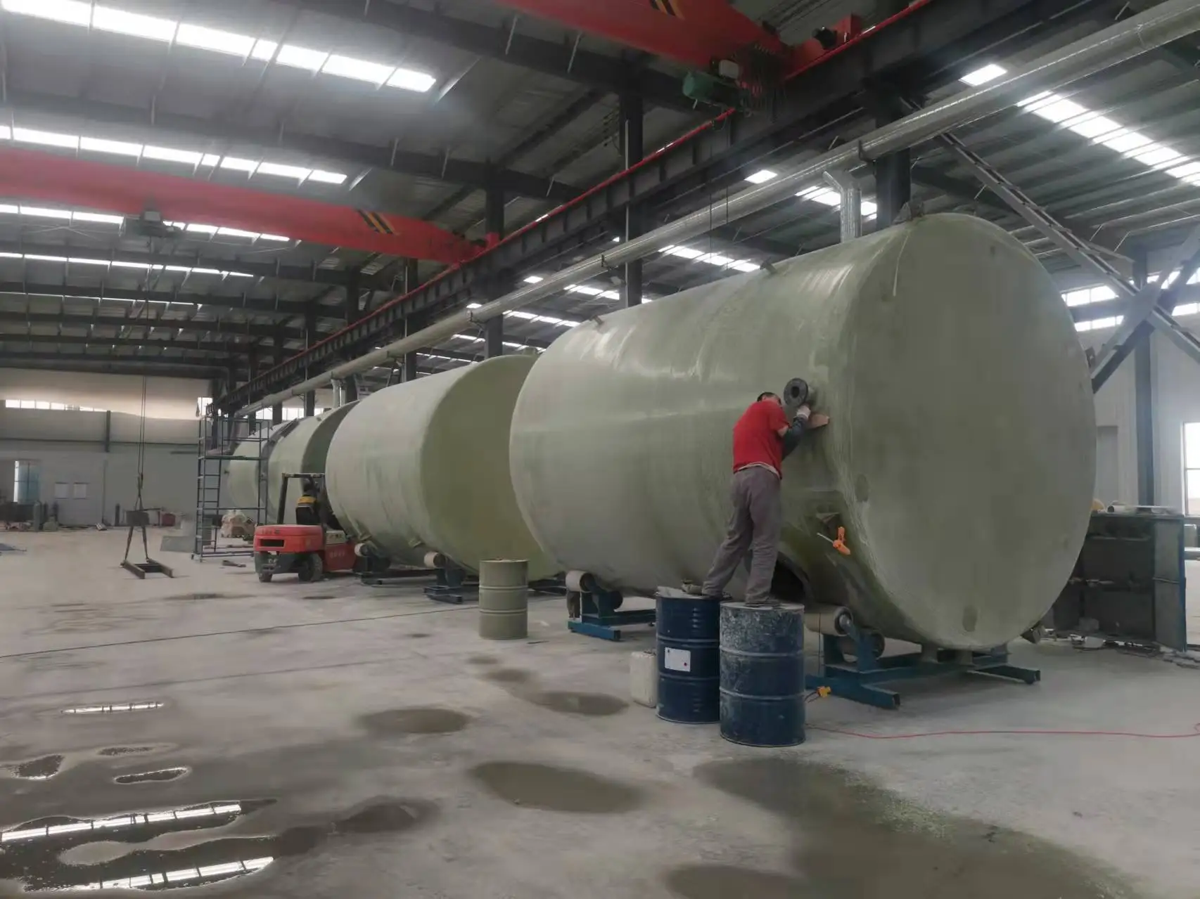 FRP/GRP Industrial Storage Tanks Custom-Built Corrosion Resistant ...