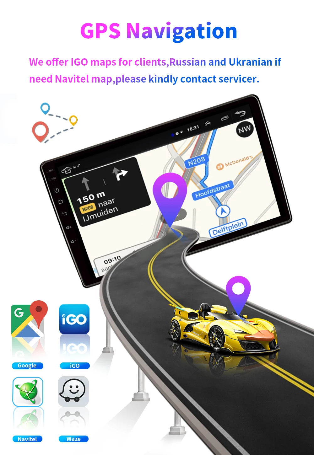 9" Car Android 12 Carplay Autoradio Gps Wifi Rds For Vw/polo/candy/skoda/jetta/seat/touran ...