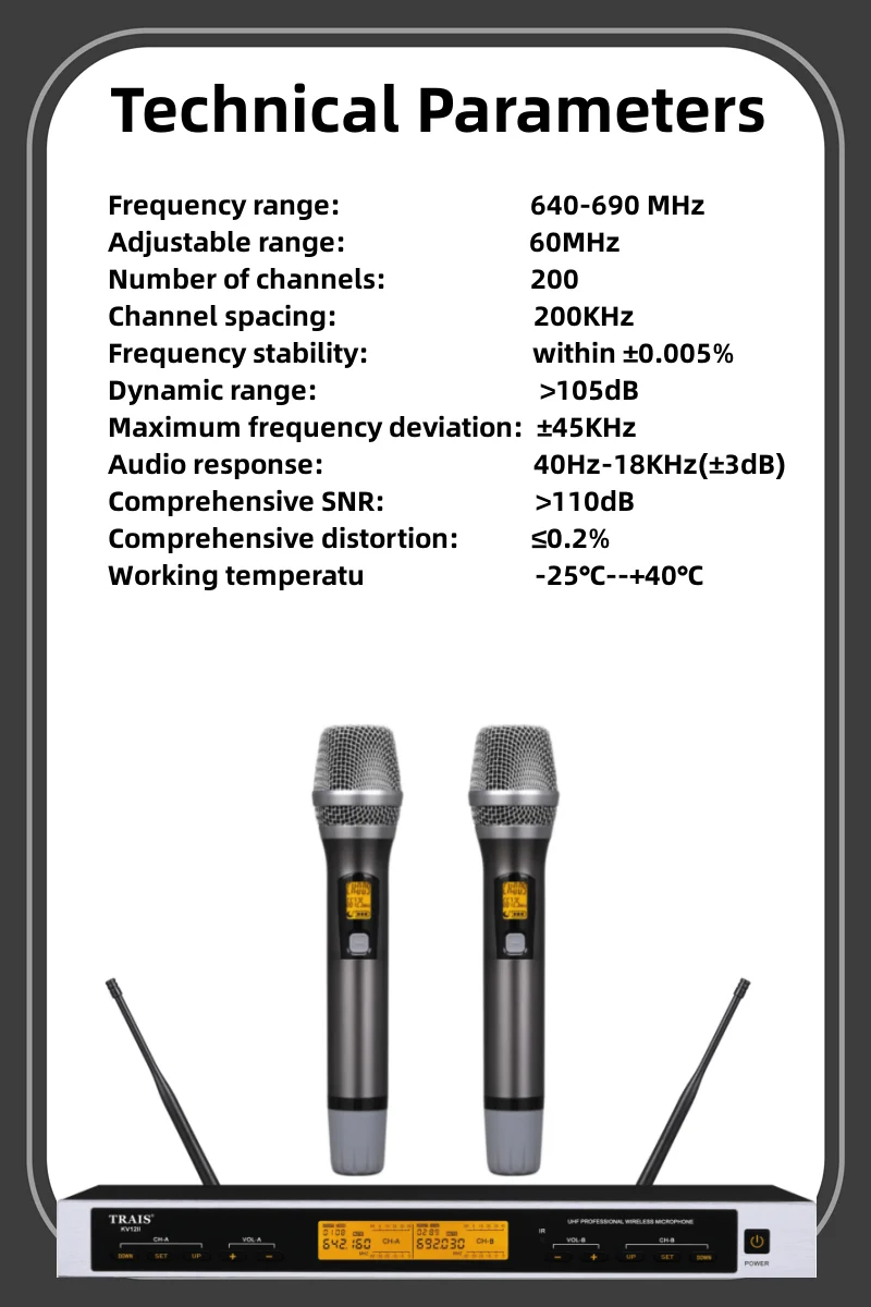 Factory Direct Uhf Professional Wireless Microphone For Karaoke Singing ...