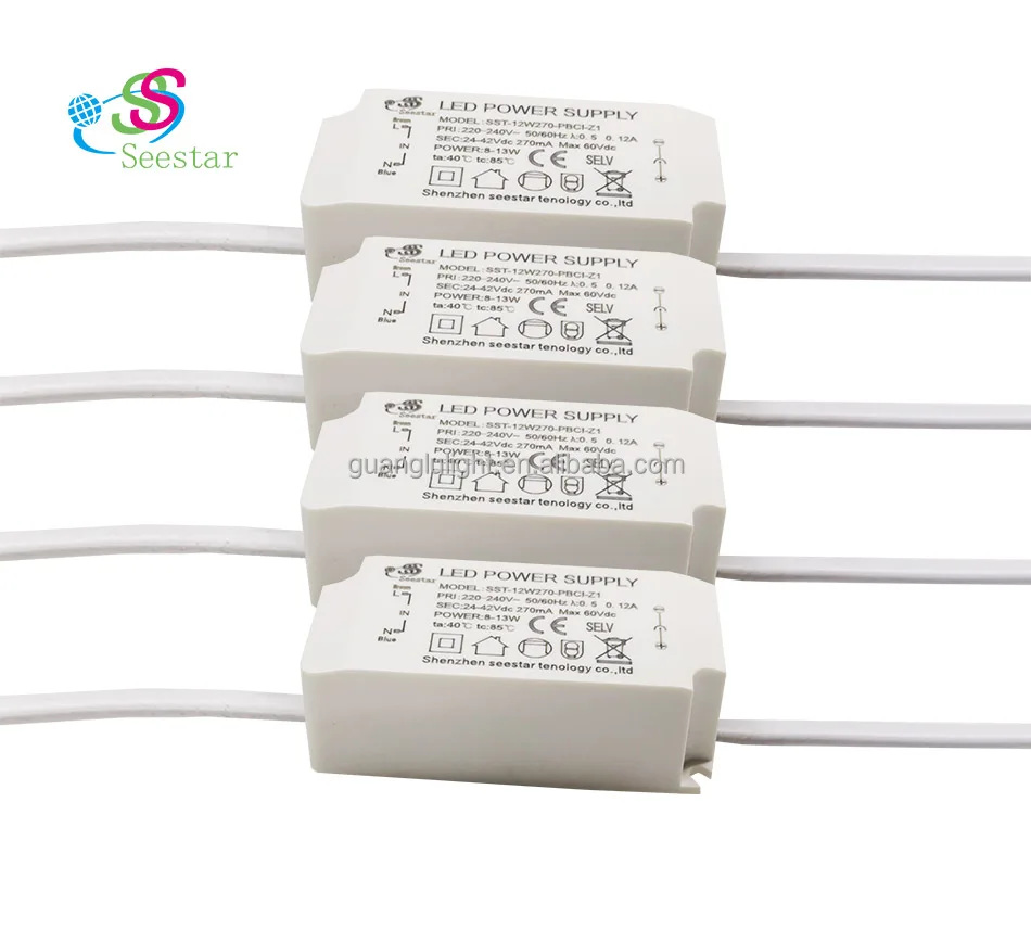Seestar Ip42 Constant Current Low Pf Isolated Ac220-240v Dc24-42v 270ma 7w 8w 9w 10w 11w 12w Led ...