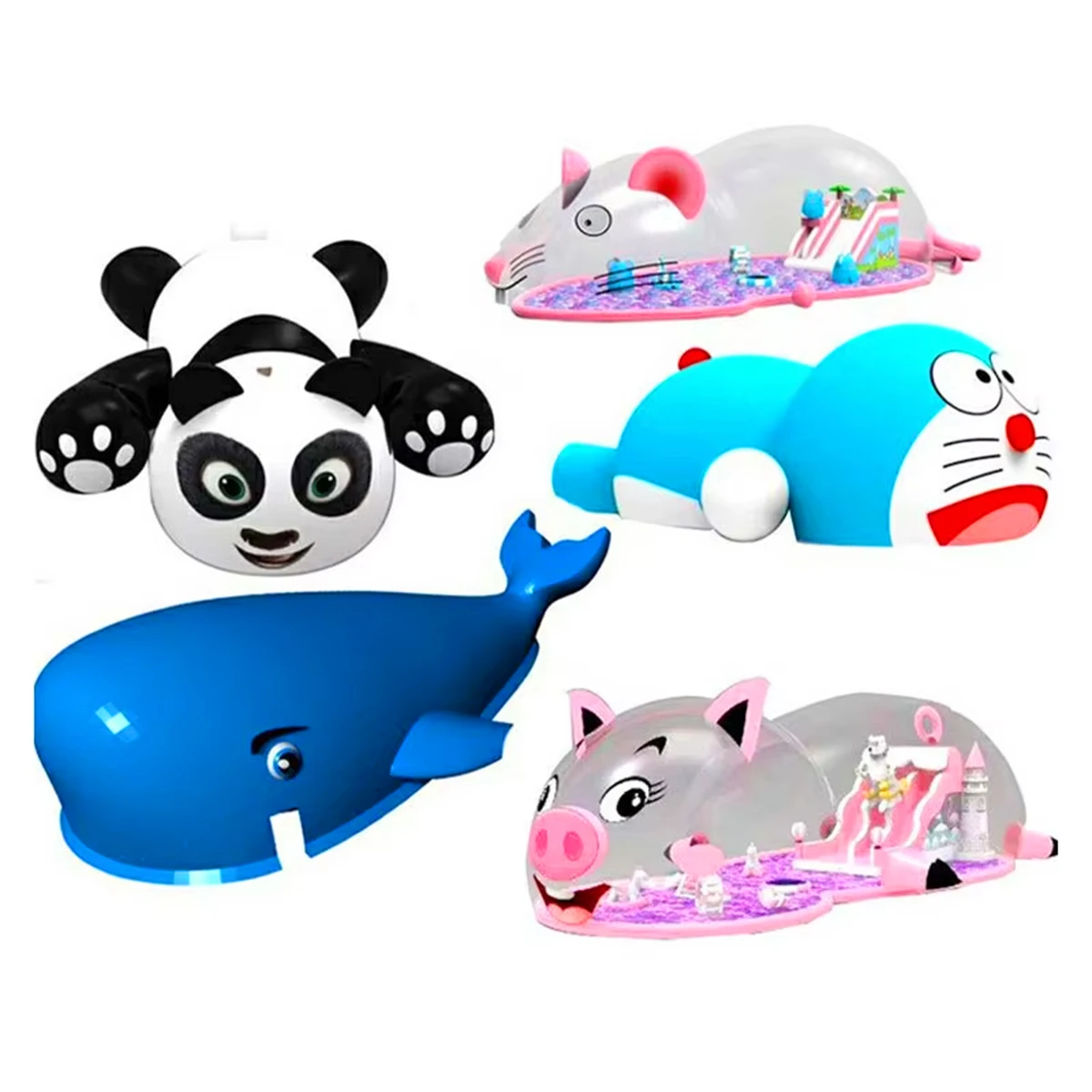 Rabbit Model Inflatable Bubble House With Millions of Ocean Ball Pools ...