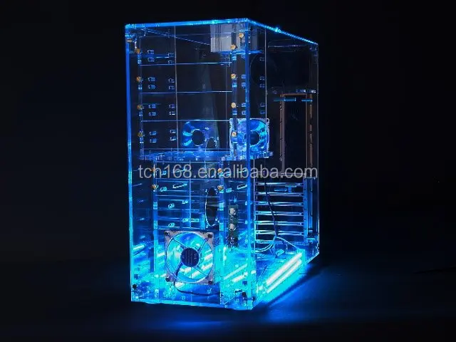 Transparent Acrylic PC Case - Clear Vertical Gaming Case