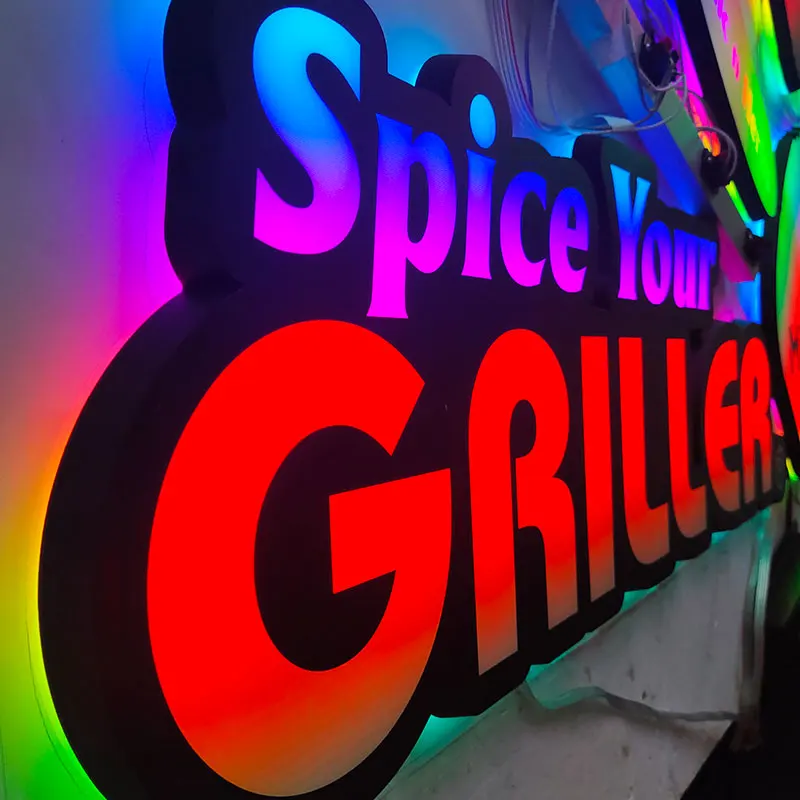 Custom Word Letter Signage 3D Led Lighted Digital Store Sign Outdoor ...