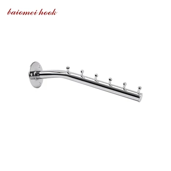 Metal Chrome Wall Mounted Waterfall Hanger Round Tube Hook Slatwall ...