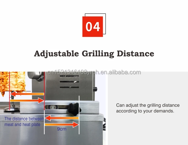 Professional Commercial Kebab Machine with Three Durable Ceramic ...