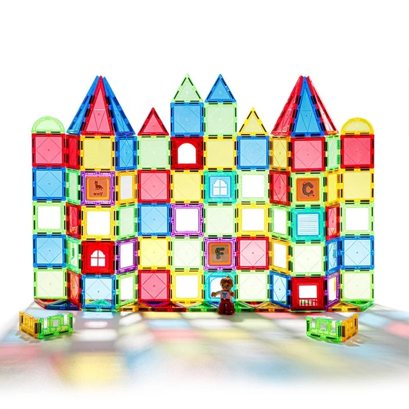 Strong Magnetic Tiles Children Building Blocks Construction Set ...