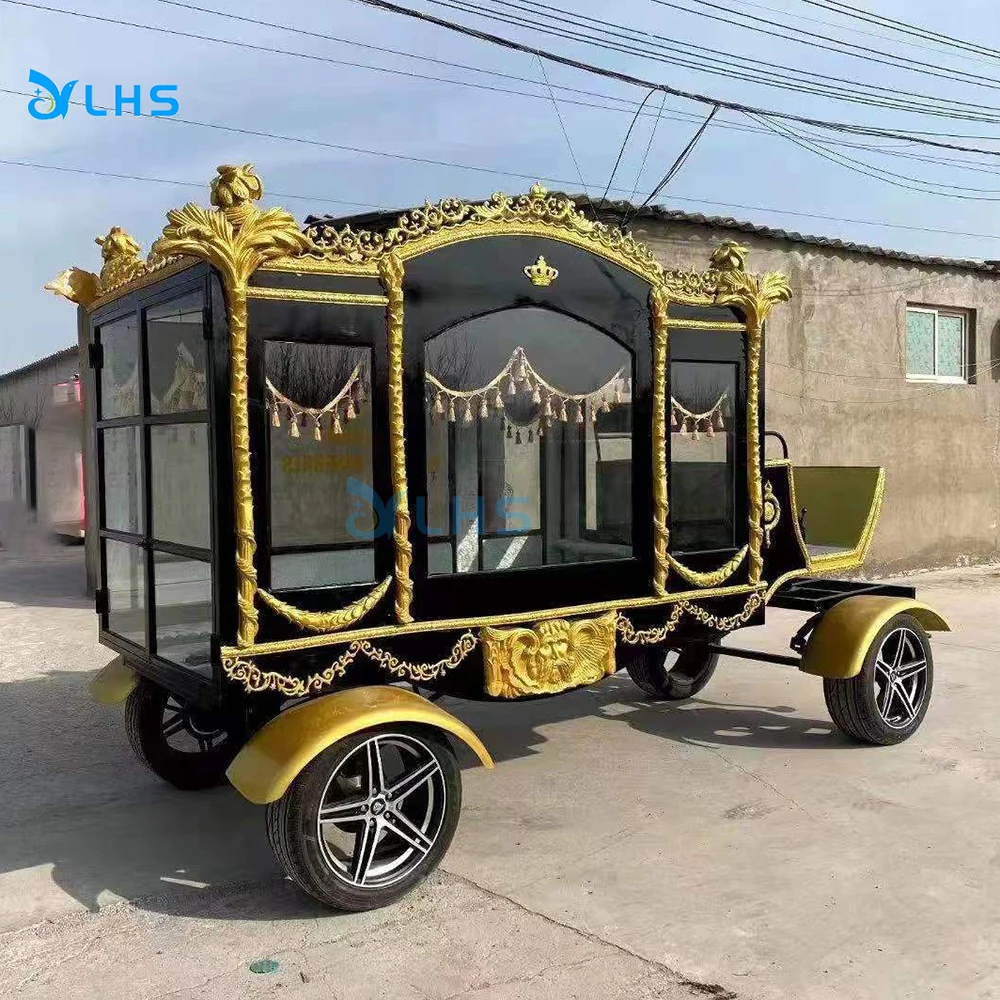 Hot Sale Modern Casket Chariot Horse Hearse Funeral Home Electric Buggy ...