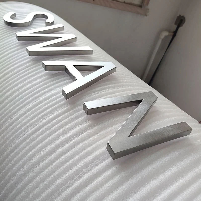 Brushed Aluminum Sign