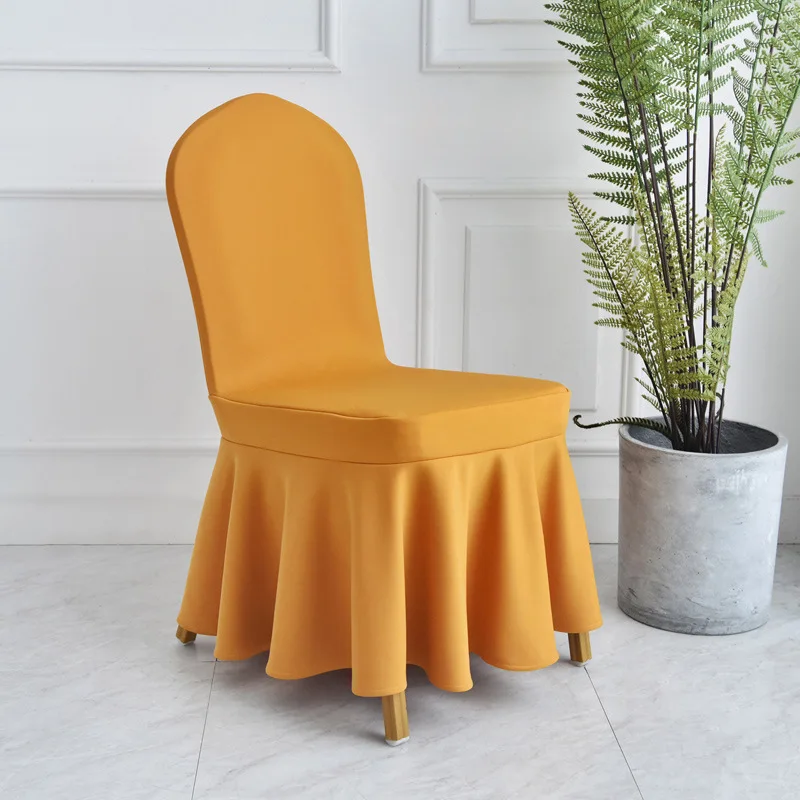 Custom Hotel Elastic Luxury Dining Chair Slipcovers High End Fancy ...