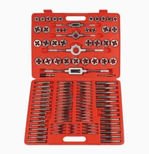 110pcs Tap and Die Set - High Carbon Steel Threading Kit