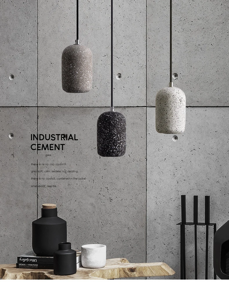 Concrete Cement Lamp - Modern LED Home Decor Lighting