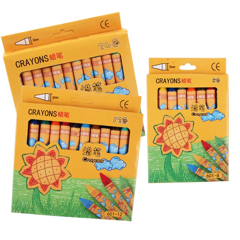 Eurolucky Cartoon Crayons Color School Painting Graffiti Crayons Box ...