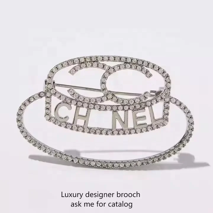 Fashion Custom Rhinestone Cc Designer G Luxury Women Brooch Jewelry ...
