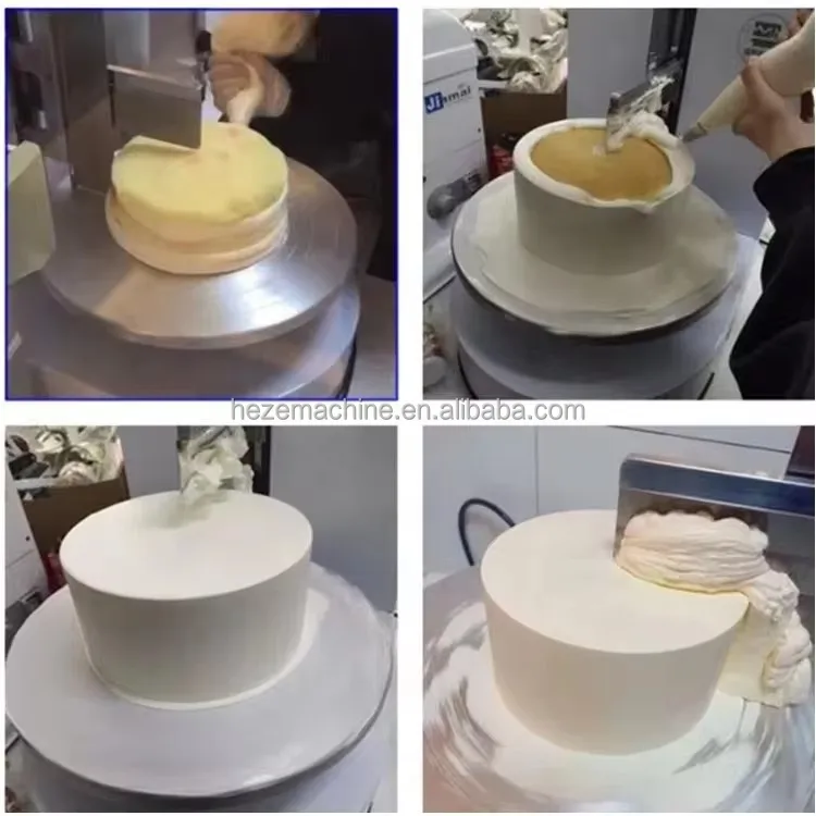Commercial Automatic Cake Plastering Cream Coating Machine