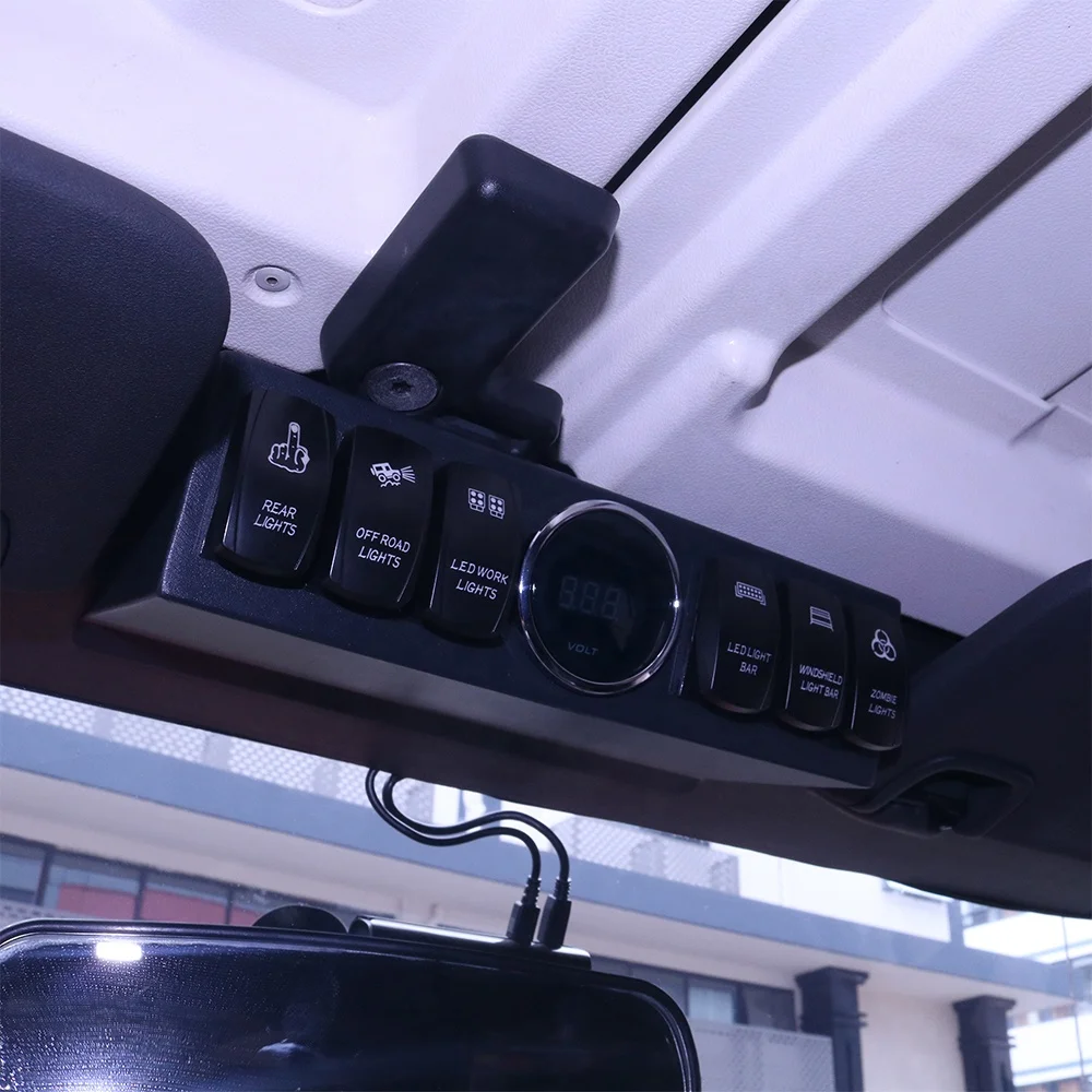 6 Gang Rock Switch Panel System for Jeep Wrangler JK JKU 2007-2018 ...