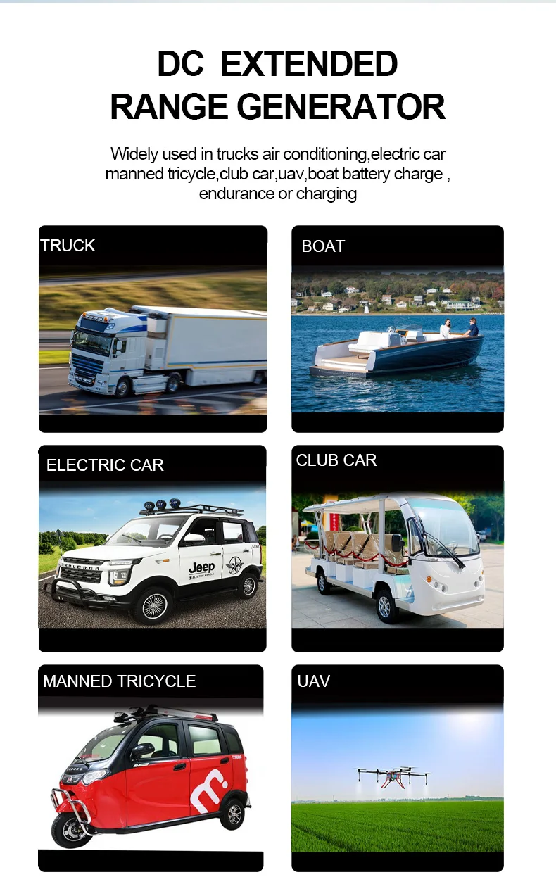 Portable 3KW DC12V 24V 48V 60V 72V 84V dynamo Silent Parking Generator ...