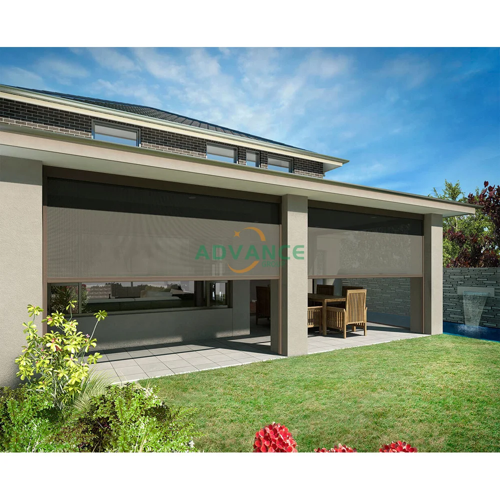 Advance Outdoor Exterior Motorized Roller Shades Patio Zip Screen ...