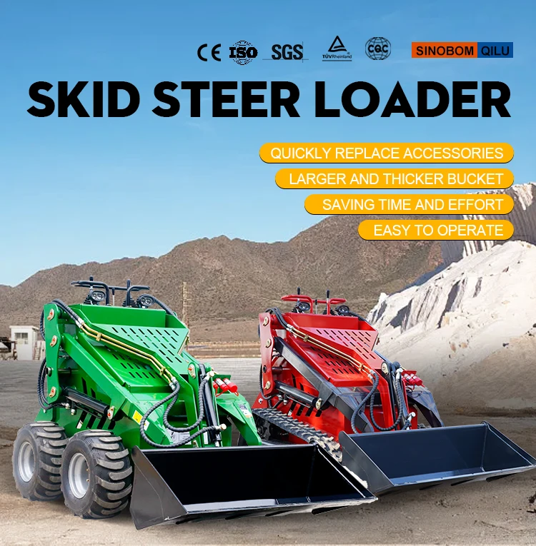 High Quality Cheap Mini Skid Steer Loader Track Steer Loader Small ...