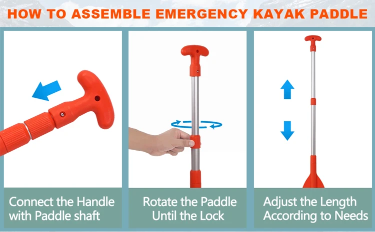Aluminum Shaft Plastic Blade 41 Inch Collapsible Paddle Telescoping ...