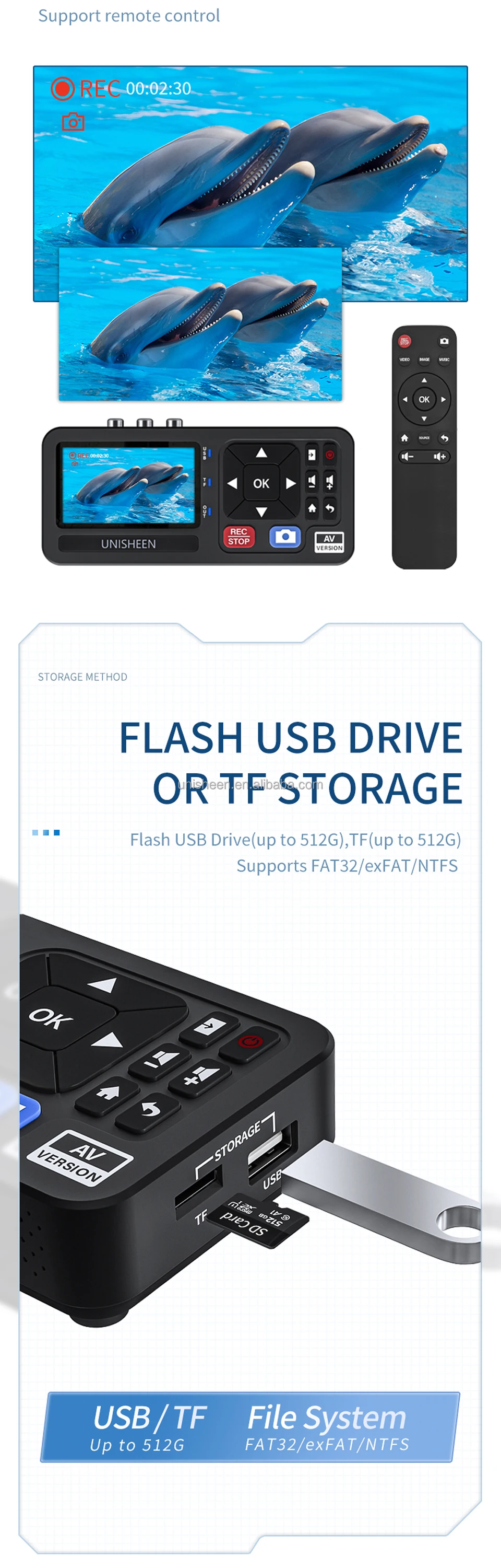 Unisheen Ur230a Mini Size Standalone Endoscope Switchable Video ...