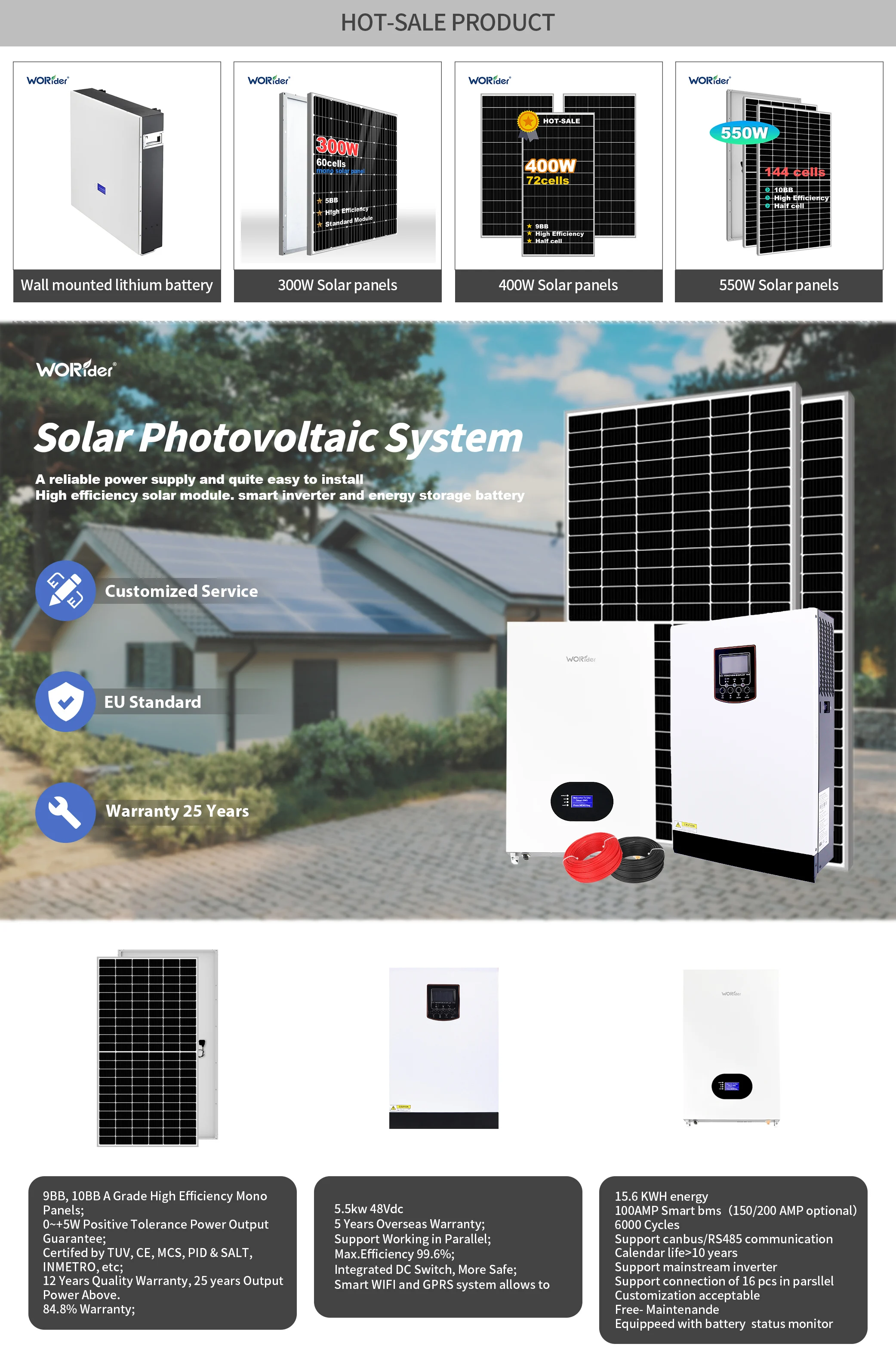Support Customization off Grid 5kw 6kw 8kw10kw Solar Power System for ...