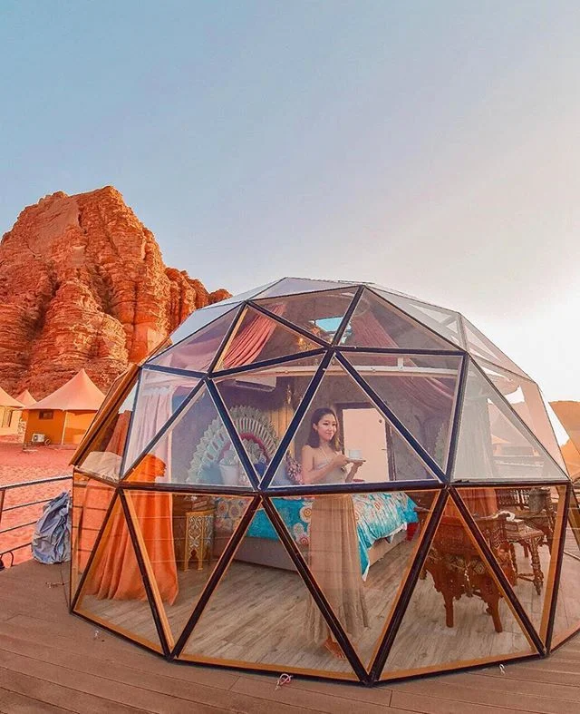 6M Geodesic Glass Dome House for Outdoor Luxury Camp Resort